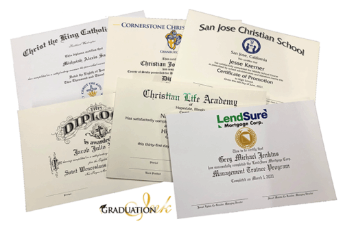 Middle School Diploma Printing - Graduation Ink Diplomas