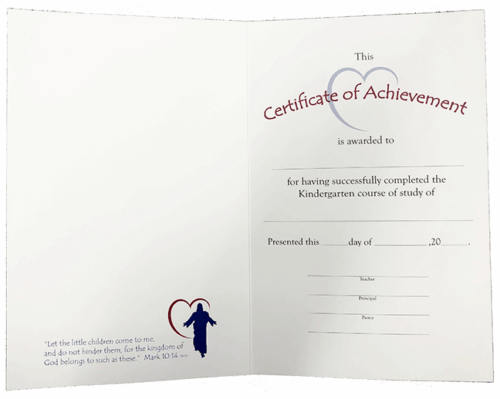 Christian Kindergarten Certificates by Graduation Ink