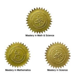 Mastery in Math and Science Seals from Graduation Ink Diplomas
